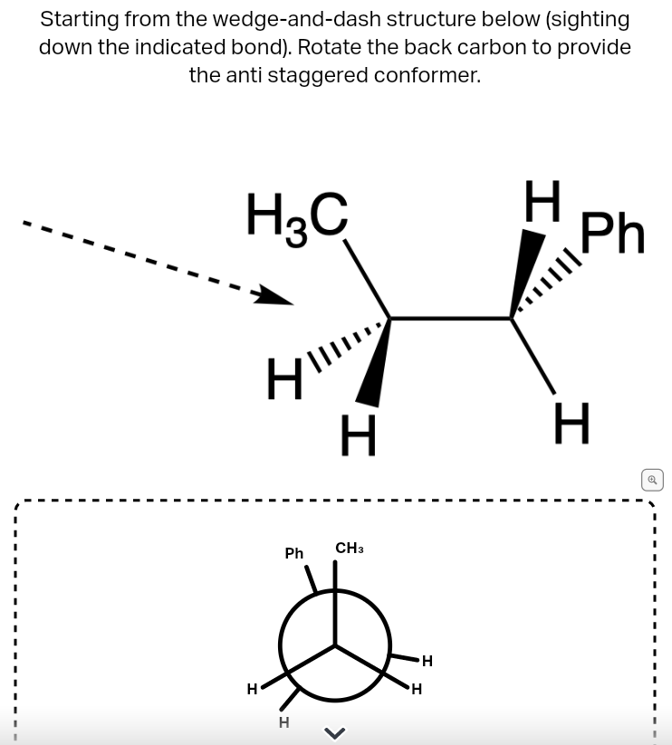 Solved Starting from the wedge-and-dash structure below | Chegg.com