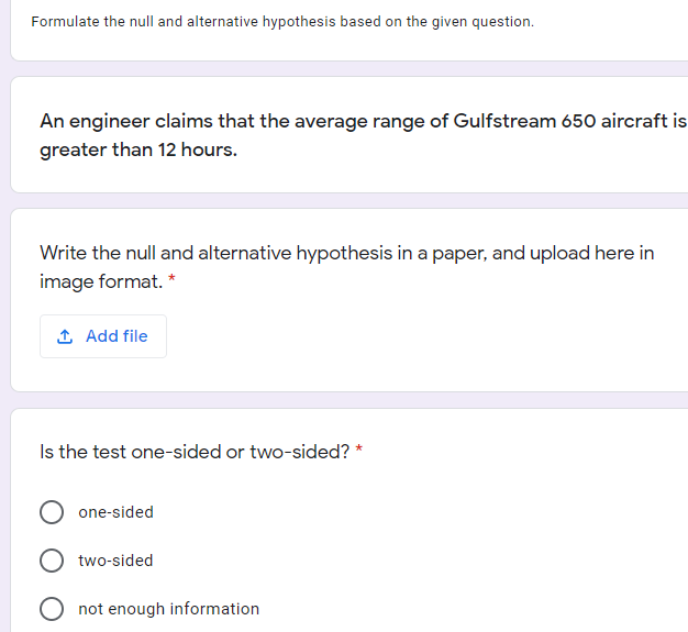 Solved Formulate the null and alternative hypothesis based | Chegg.com