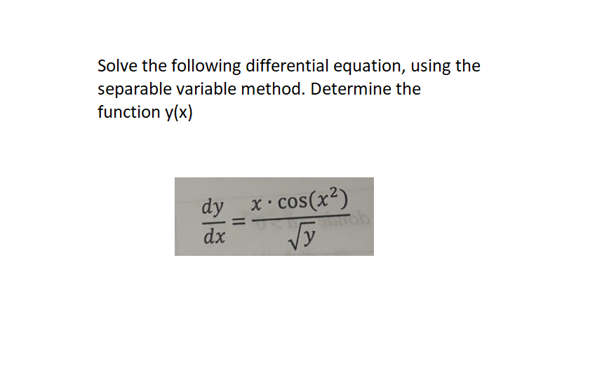 Solved Solve the following differential equation, using the | Chegg.com