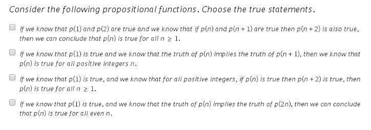 Solved Consider the following propositional functions. | Chegg.com