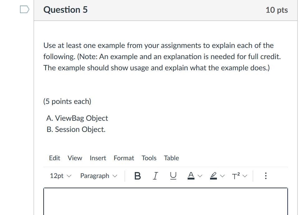 Solved Use at least one example from your assignments to | Chegg.com