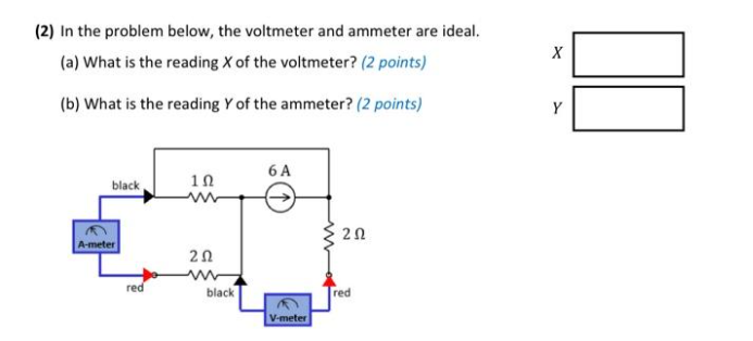 Solved (2) In the problem below, the voltmeter and ammeter | Chegg.com Solved (2) In the problem below, the voltmeter and ammeter | Chegg.com