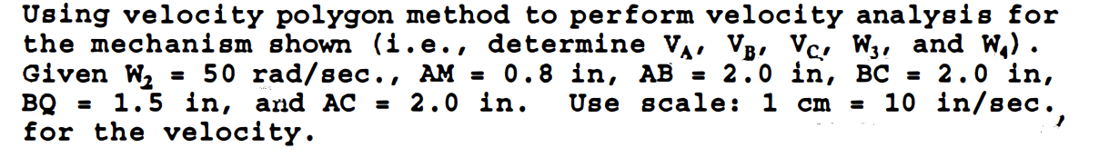 Solved (3)Using velocity polygon method to perform velocity | Chegg.com