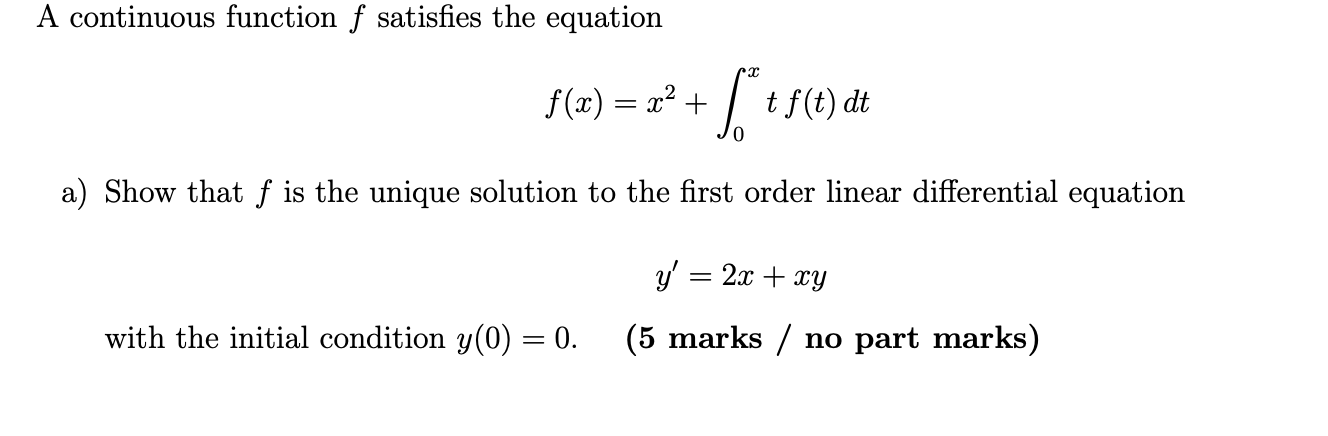 Solved A continuous function f satisfies the equation f(x) = | Chegg.com