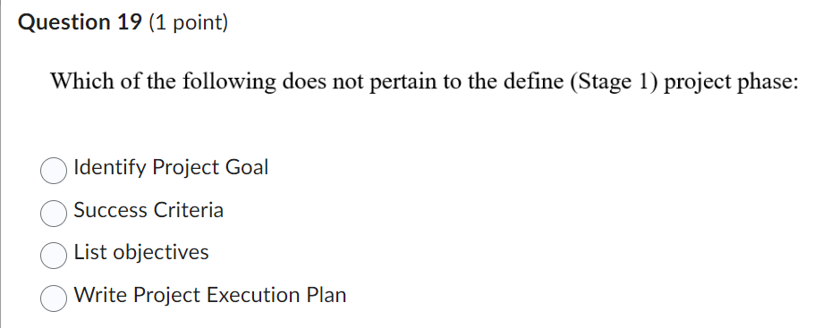 Solved Which of the following does not pertain to the define | Chegg.com