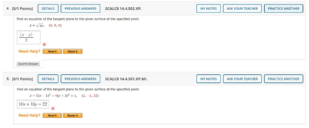 Solved 4. [0/1 Points] DETAILS PREVIOUS ANSWERS SCALC8 | Chegg.com