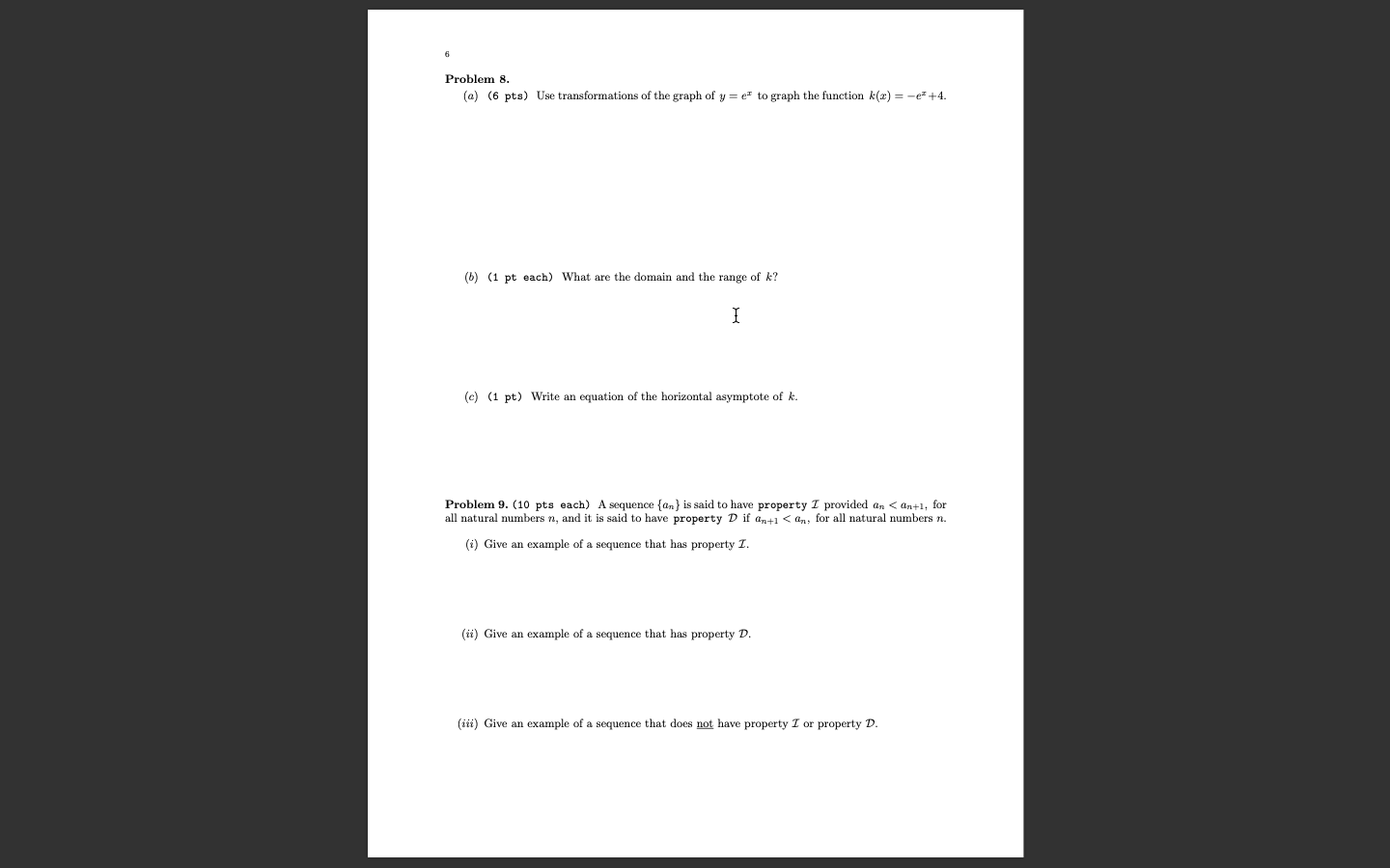 Solved Problem 8. (a) (6 pts) Use transformations of the | Chegg.com