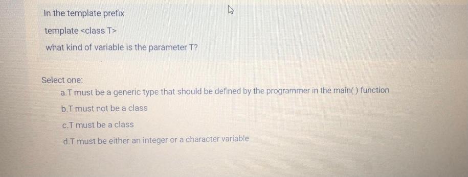 Solved In The Template Prefix Template What Kind Of
