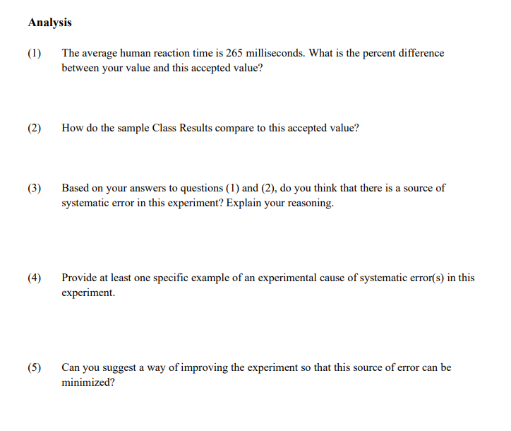 Exercise 1: Eye-Hand Reaction Time Objectives - | Chegg.com