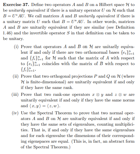 Solved Exercise 37. Define two operators A and B on a | Chegg.com