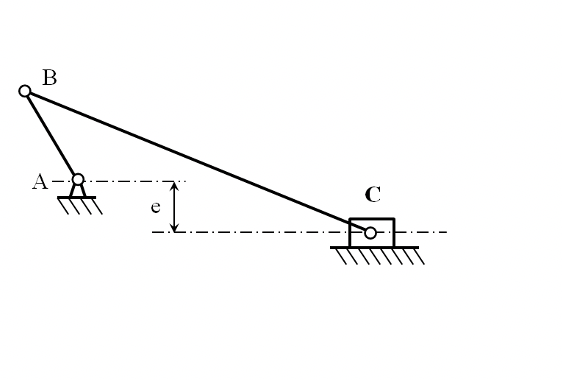 Solved An offset slider-crank mechanism is shown in figure. | Chegg.com