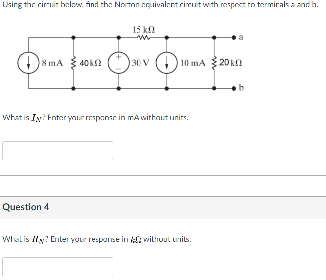 Solved Using the circuit below, find the Norton equivalent | Chegg.com