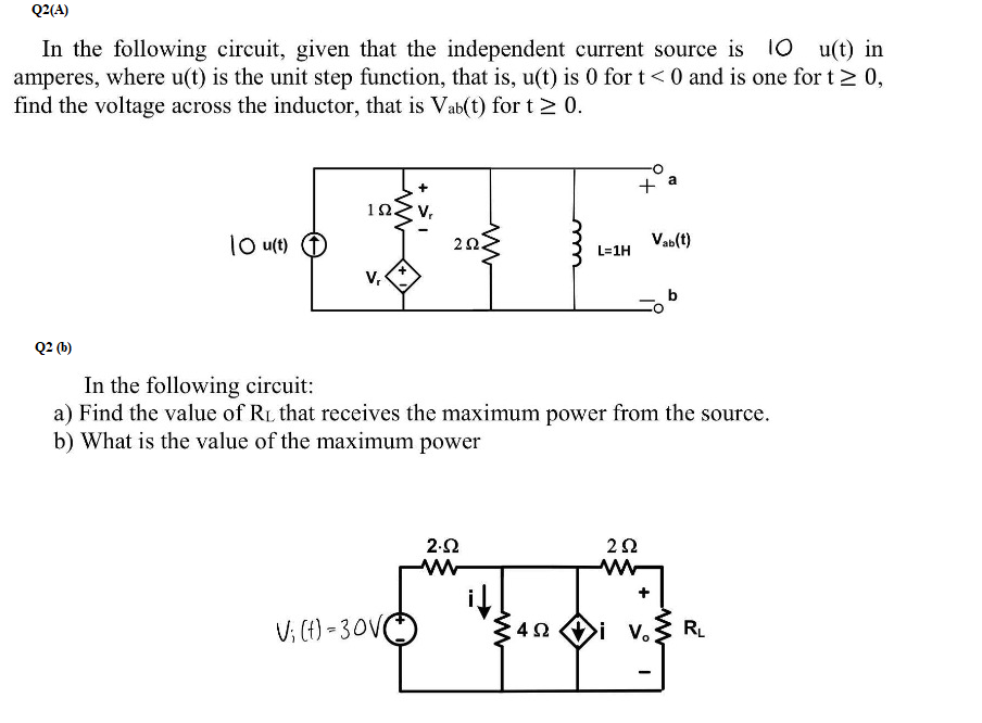 Solved In the following circuit, given that the independent | Chegg.com