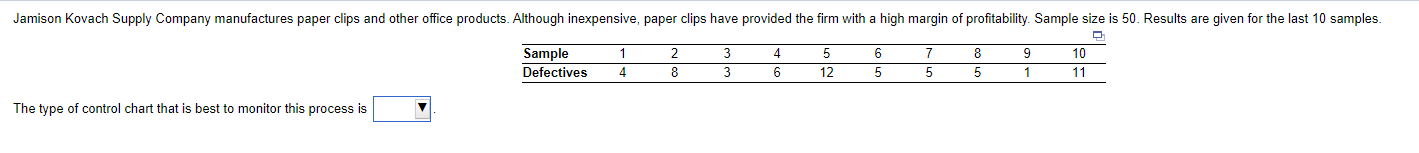 Solved The type of control chart that is best to monitor | Chegg.com