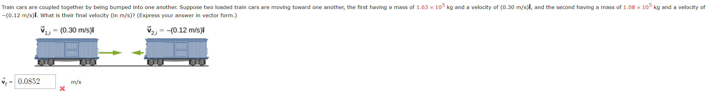 Solved Train cars are coupled together by being bumped into | Chegg.com