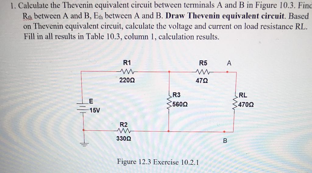 Solved 1. Calculate the Thevenin equivalent circuit between | Chegg.com