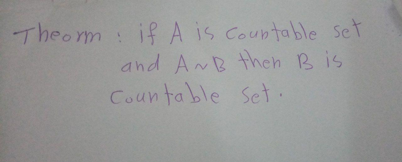 Solved Theorm: if A is countable set and AnB then B is | Chegg.com