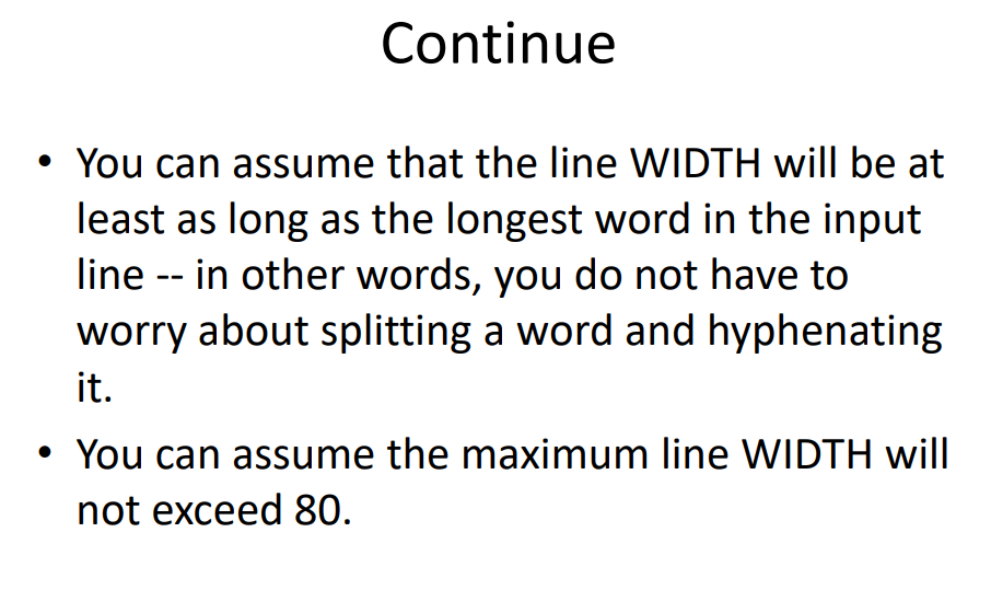 Solved - Write a simple text formatter ( one or more | Chegg.com