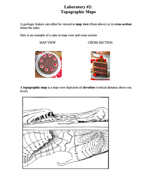 Solved Laboratory #2: Topographic Maps A geologic feature | Chegg.com
