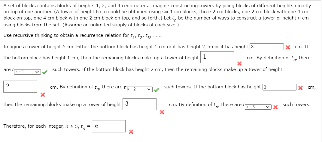 Solved A set of blocks contains blocks of heights 1,2 , and | Chegg.com