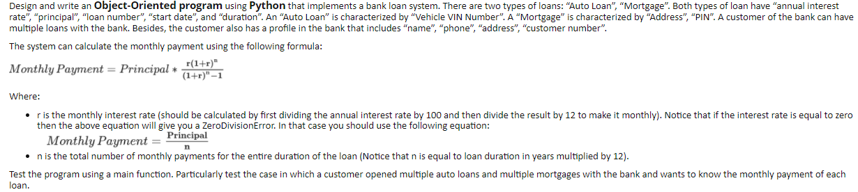 Solved Design and write an Object-Oriented program using | Chegg.com