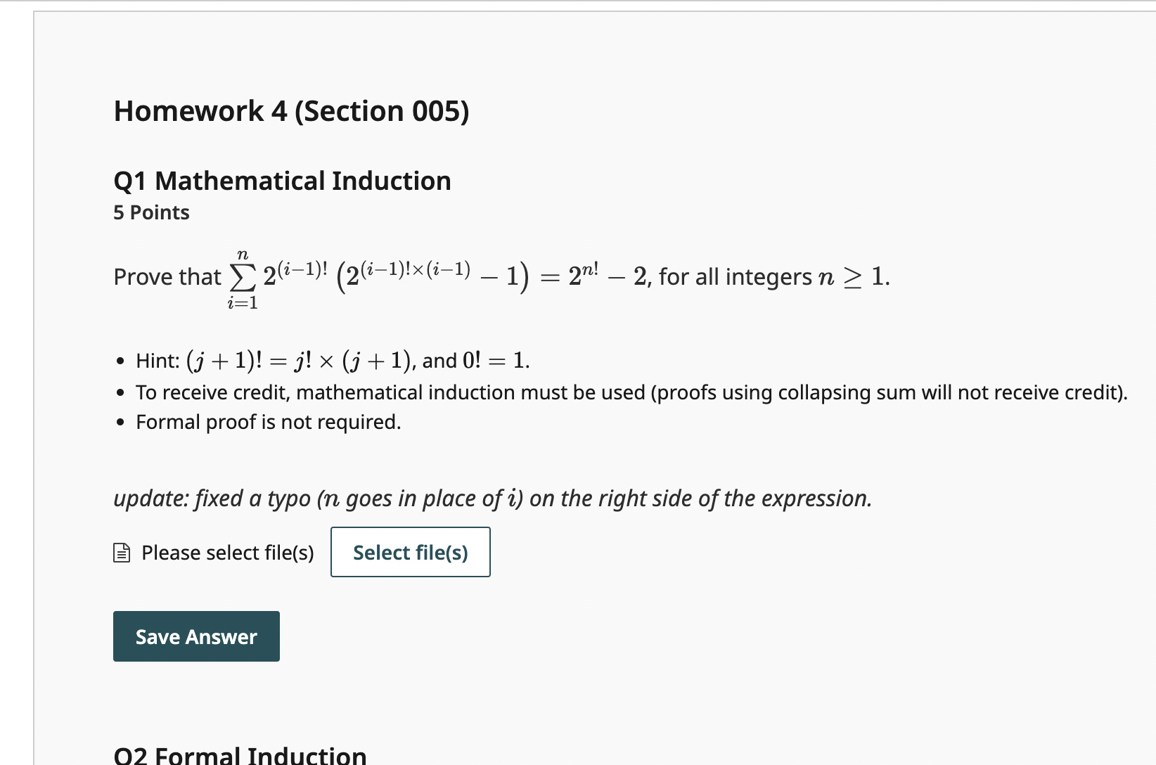 Solved Q1 Mathematical Induction 5 Points Prove that | Chegg.com
