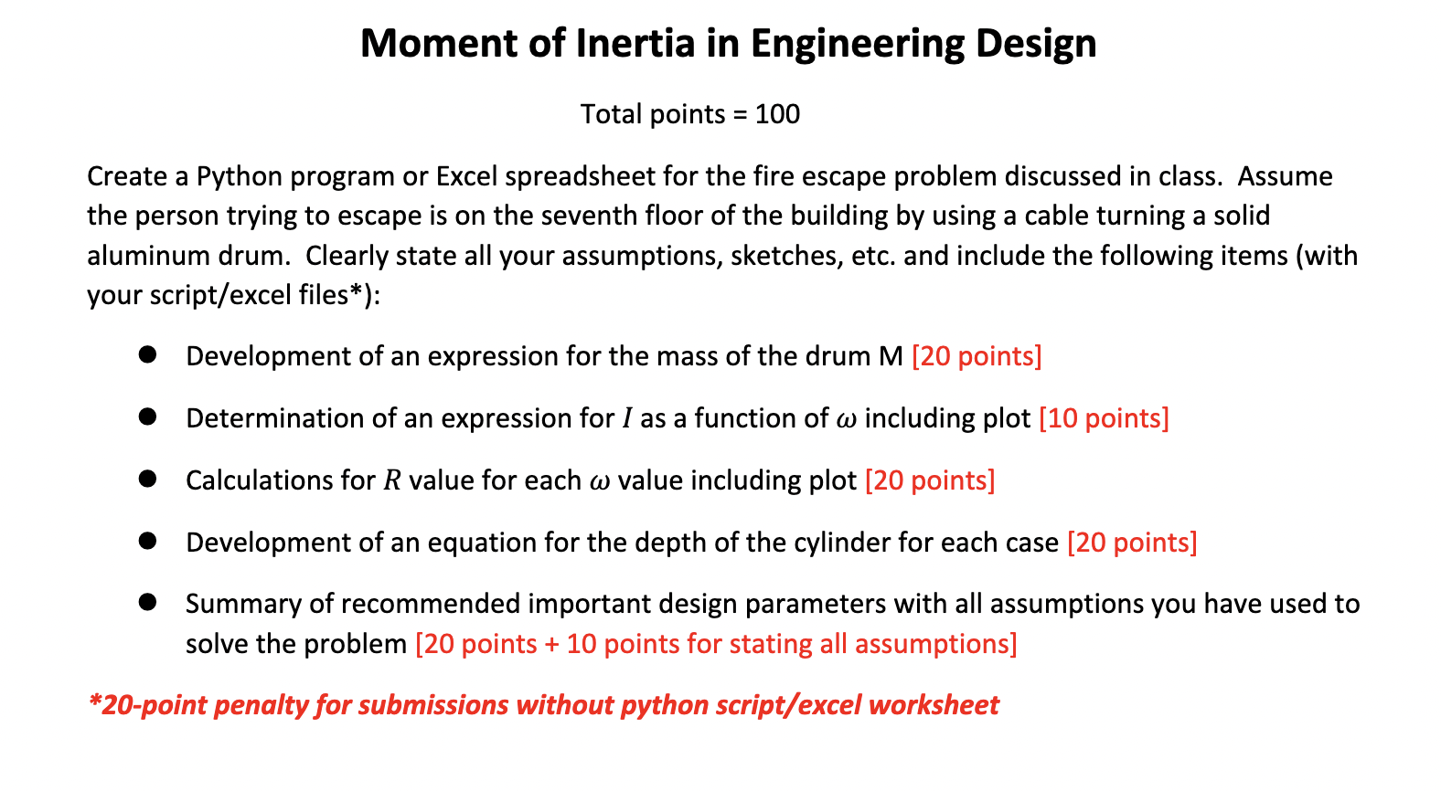 Solved Moment of Inertia in Engineering Design Total points | Chegg.com