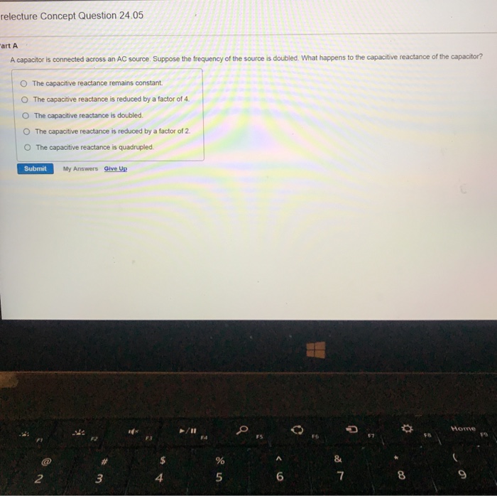 Solved the capacitor is connected across an AC source | Chegg.com