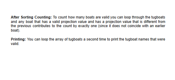 Solved Tugboat Troubles Objective Give practice with sorting | Chegg.com