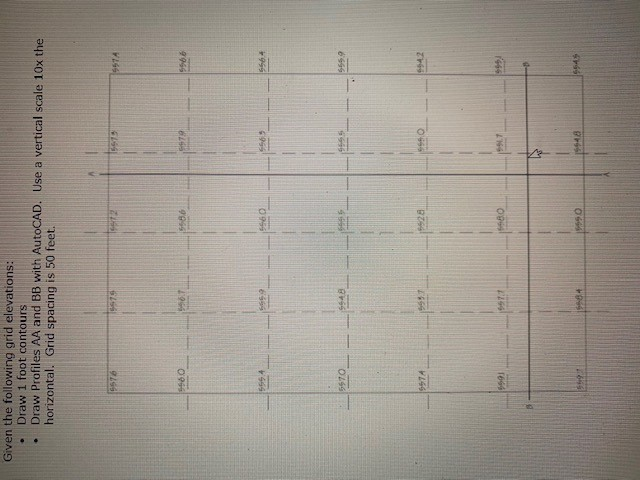 Solved Please draw the 1 foot contours of the map and | Chegg.com