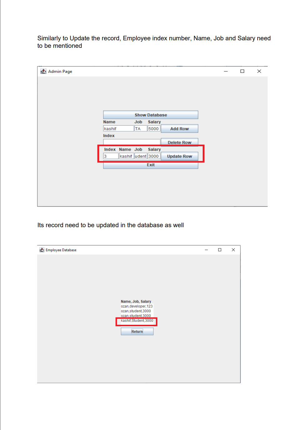 Solved Employee Database user interface with encrypted data | Chegg.com