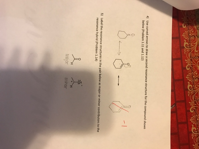 Solved Use curved arrows to draw a second resonance | Chegg.com