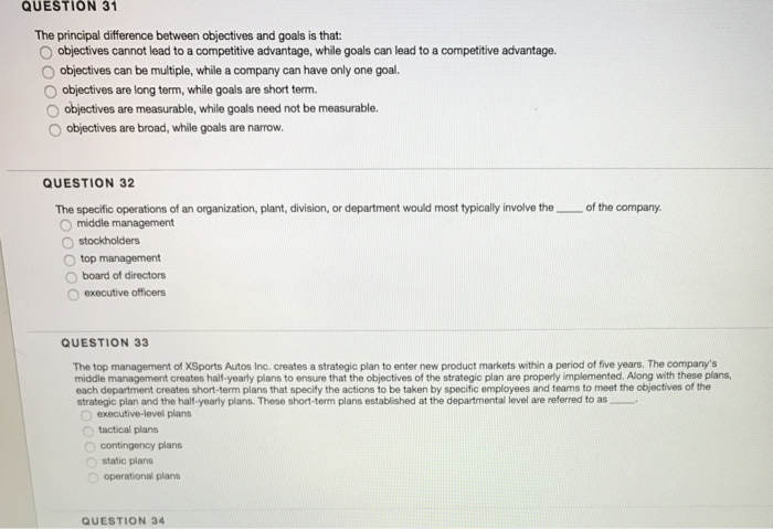 Solved QUESTION 31 The principal difference between | Chegg.com