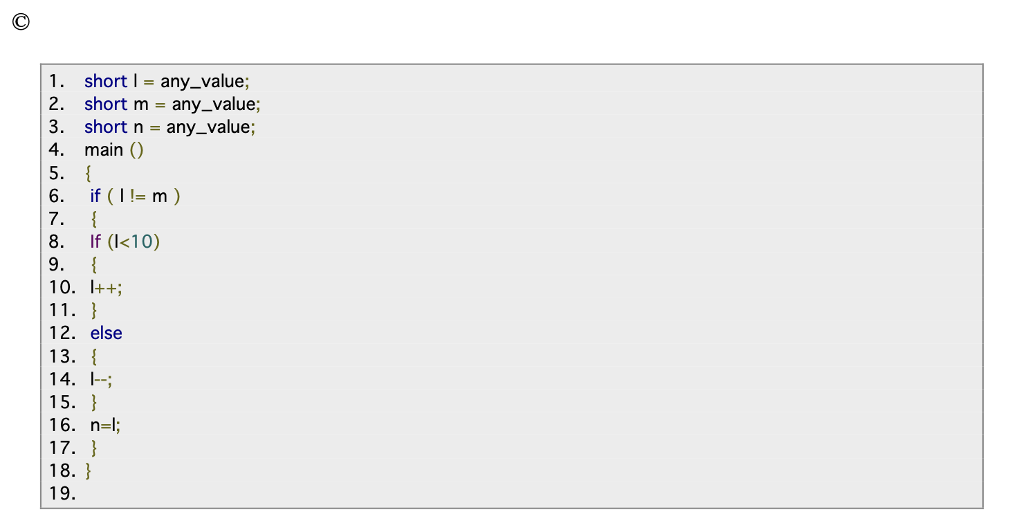 Solved 1. short I= any_value; 2. short m= any_value; 3. | Chegg.com