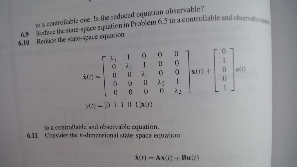 Solved To A Controllable One Is The Reduced Equation