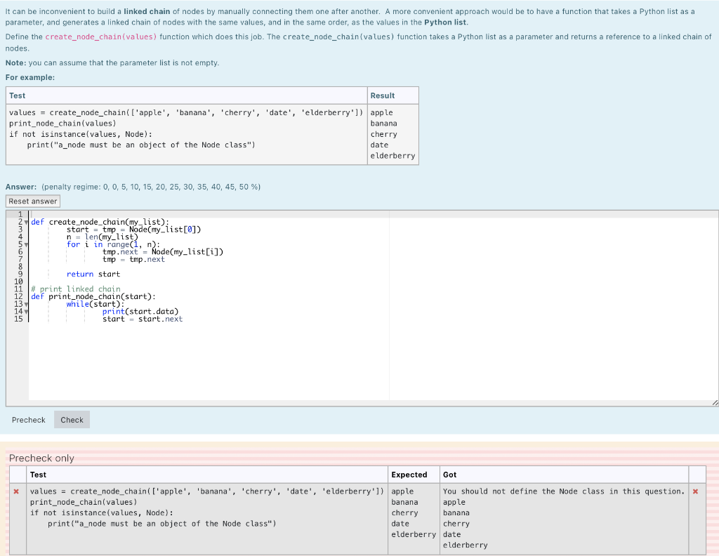 Solved It can be inconvenient to build a linked chain of | Chegg.com