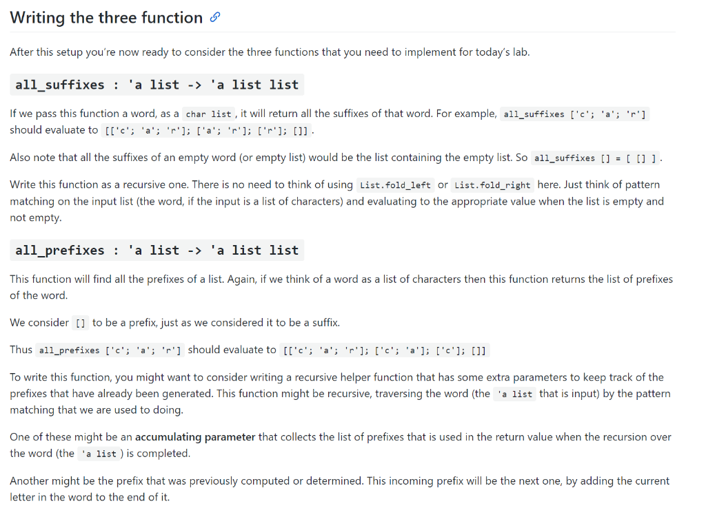 Goals of this lab: In this lab you'll write three | Chegg.com