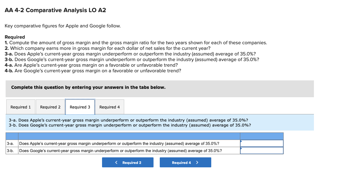 Solved AA 4-2 Comparative Analysis LO A2 Key comparative | Chegg.com
