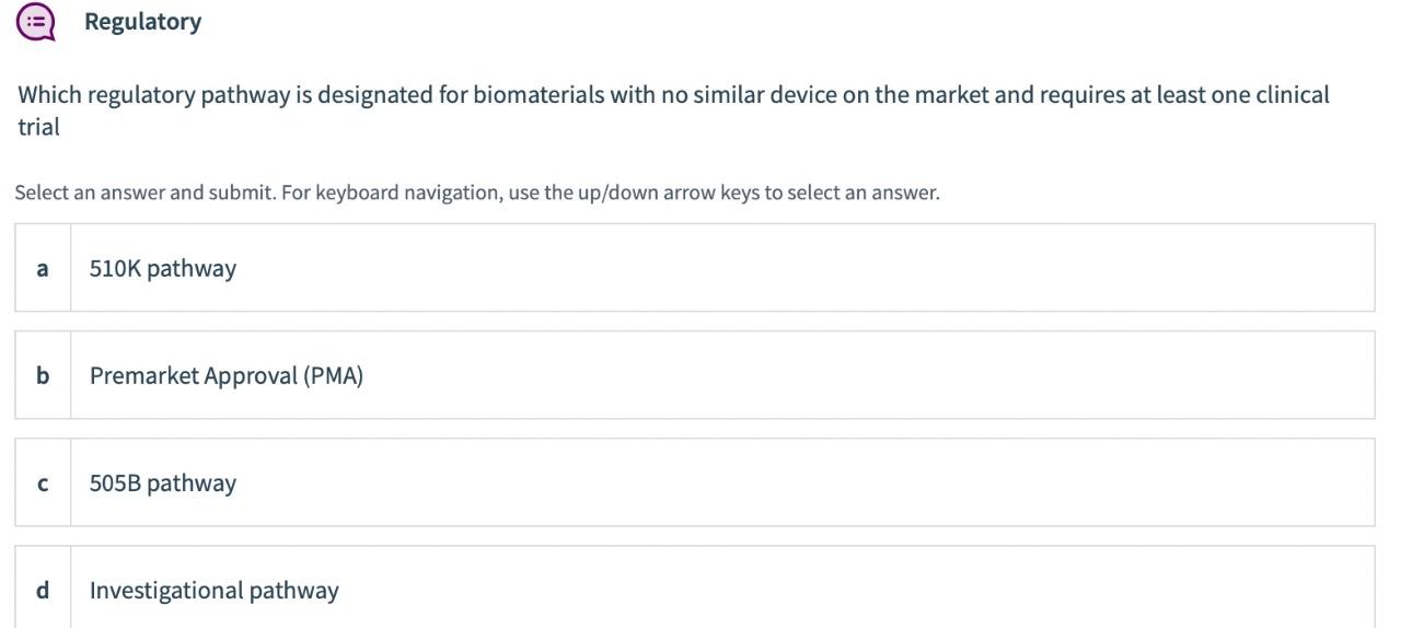 Solved Regulatory Which regulatory pathway is designated for | Chegg.com