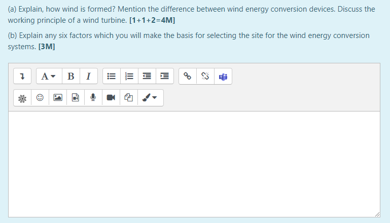 Solved (a) Explain, how wind is formed? Mention the | Chegg.com