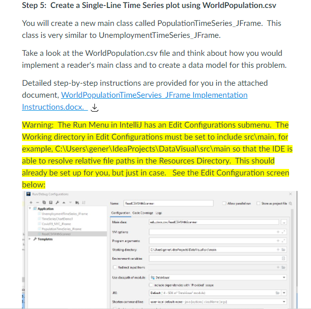 Project 7: Final Project - Reading CSV files for Data | Chegg.com ...