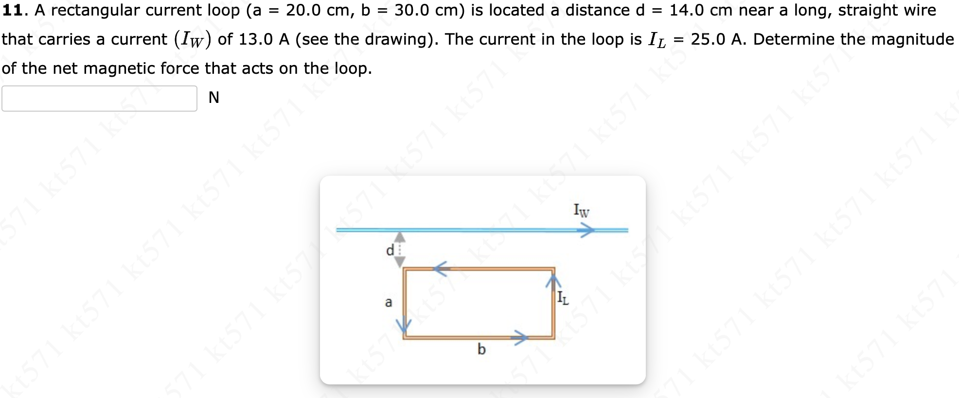 Solved A rectangular current loop (a=20.0cm,b=30.0cm) ﻿is | Chegg.com