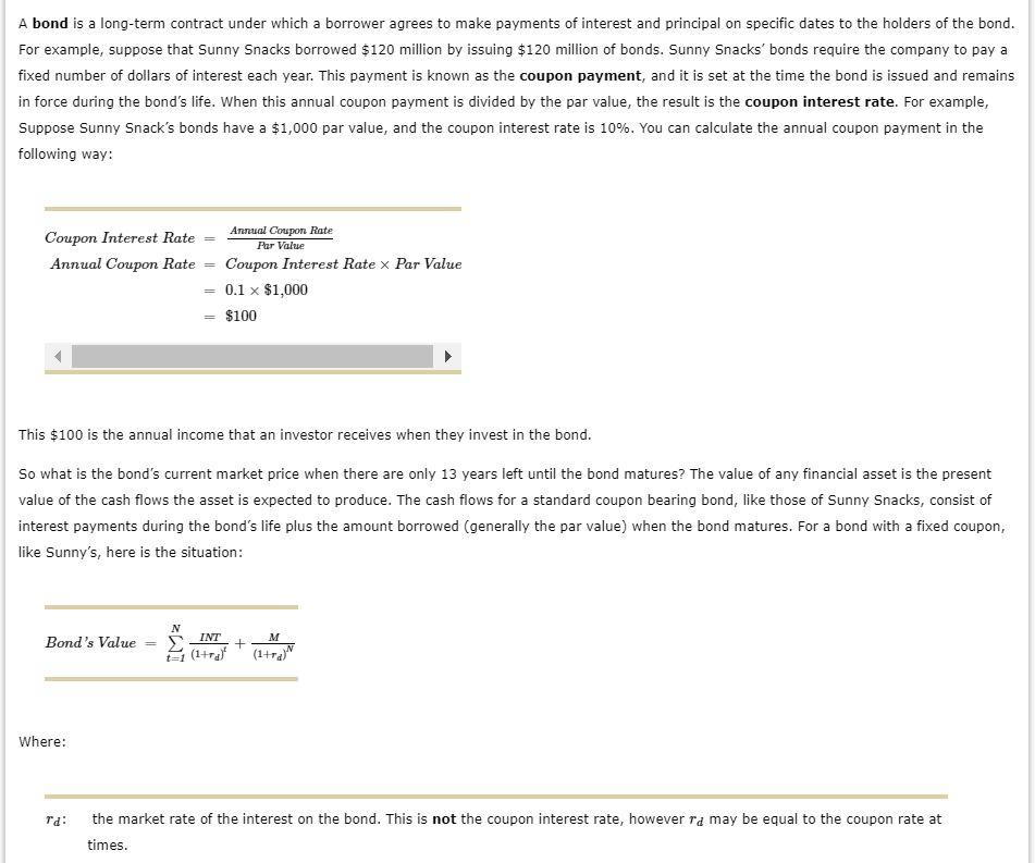 Solved Suppose A Bond Has A Par Value Of 1 000 If The Chegg