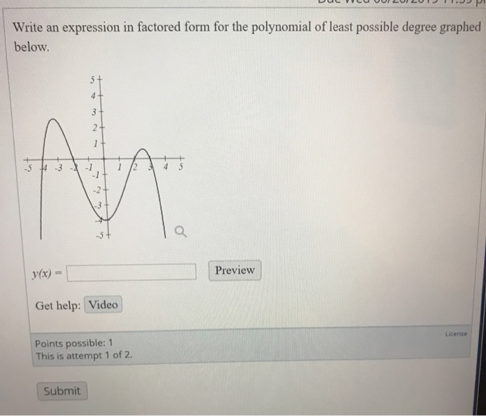 Solved Write an expression in factored form for the | Chegg.com