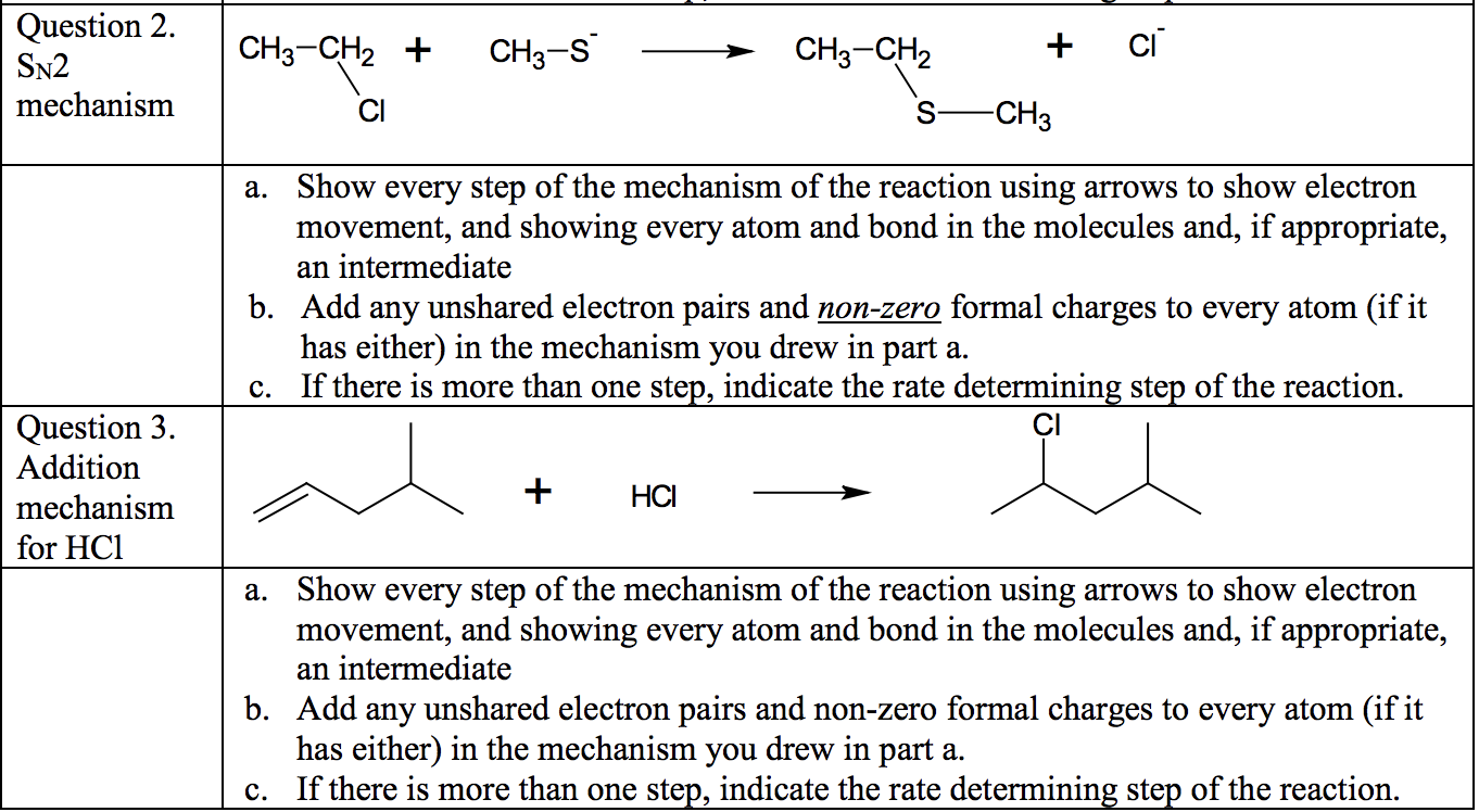 Solved Question 2. Sn2 mechanism CH3-CH2 + CH3–s" - > | Chegg.com