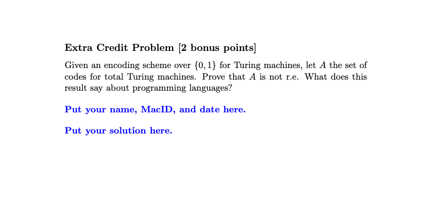 Solved Extra Credit Problem [2 bonus points) Given an | Chegg.com