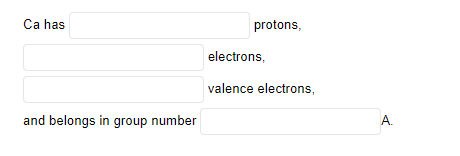 Solved Ca has protons, electrons, valence electrons, and | Chegg.com