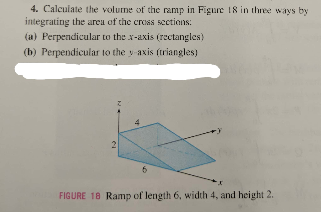 Solved 4. Calculate the volume of the ramp in Figure 18 in | Chegg.com