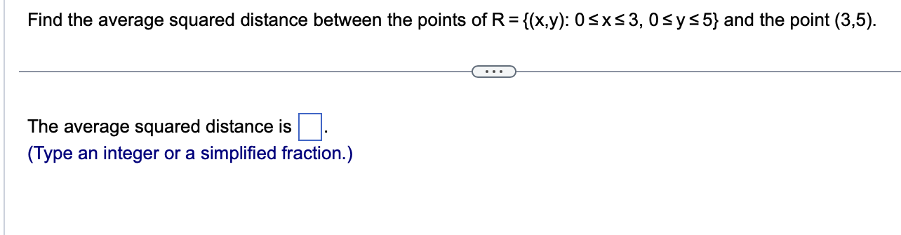 Solved Find the average squared distance between the points | Chegg.com
