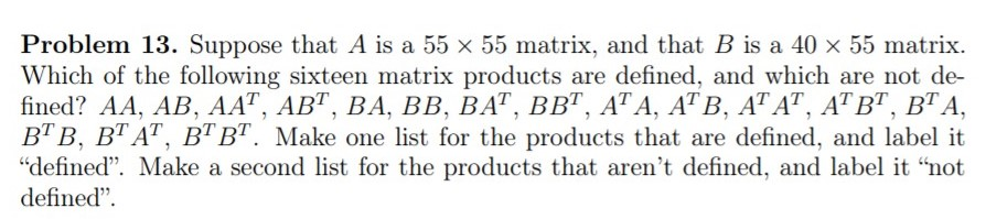 Solved Problem 13. Suppose that A is a 55 x 55 matrix, and | Chegg.com